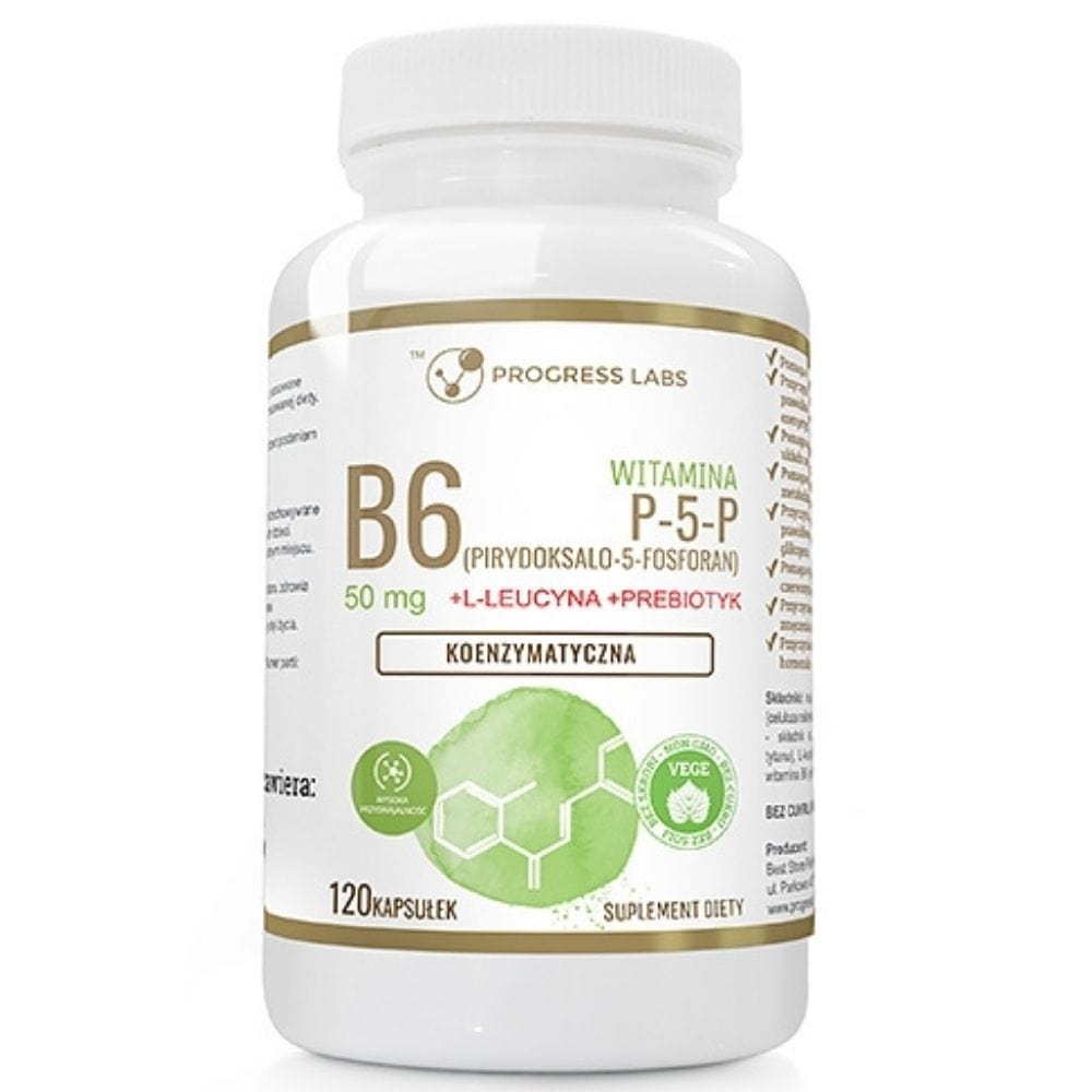 Progress Labs B6-vitamiini P-5-P-koentsyymi + inuliini – 120 kapselia ...