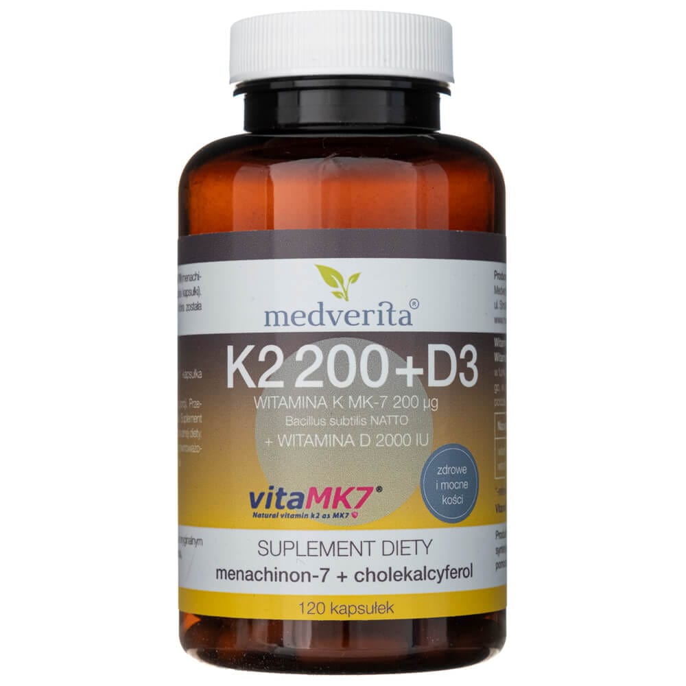 Medverita K-vitamiini Vitamk7 ® 200 mcg + D3-vitamiini 2000 IU - 120 K ...